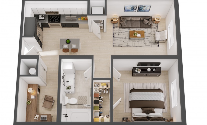 1, or 2 bedroom apartments in West Palm Beach, | Tortoise One
